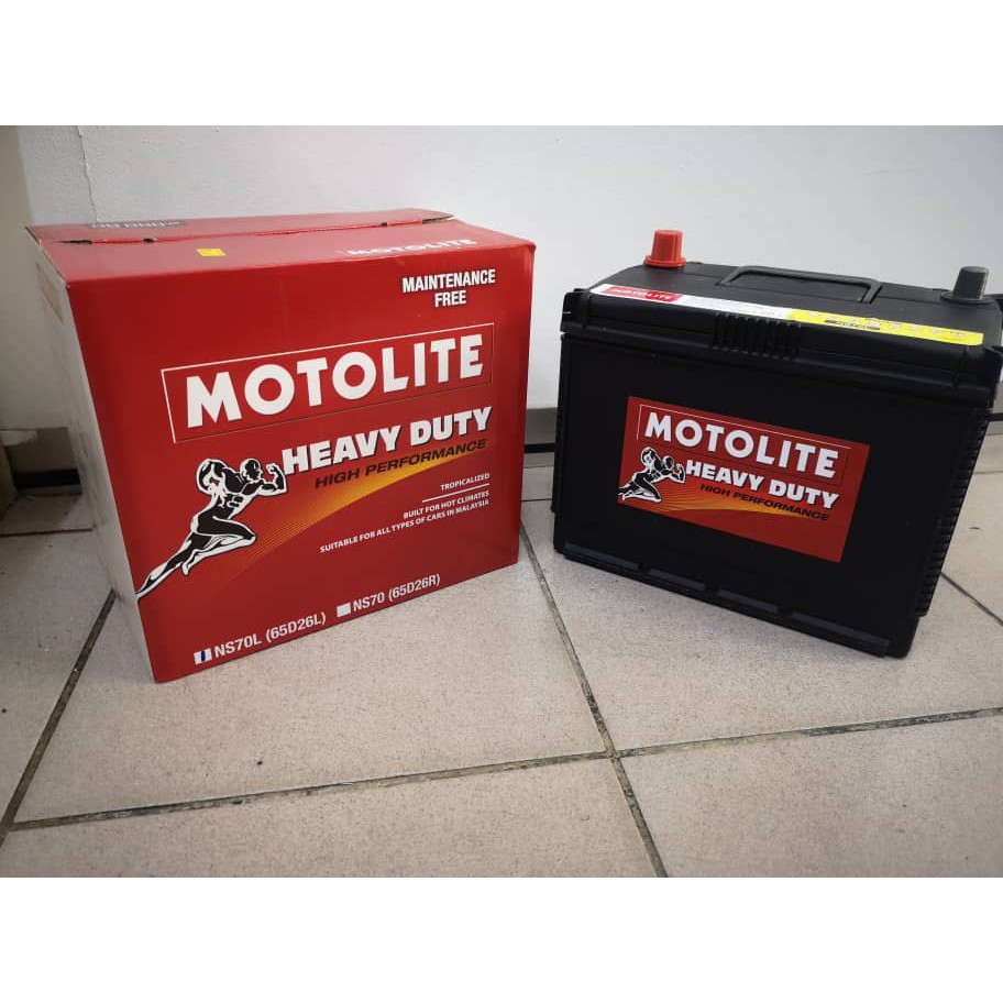 MOTOLITE HEARVY DUTY MAINTENANCE FREE CAR BATTERY | Shopee Malaysia