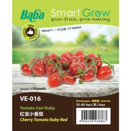 Baba VE-016 Benih Tomato Ceri Rubi / Sayur / Smart Grow Cherry Tomato ...