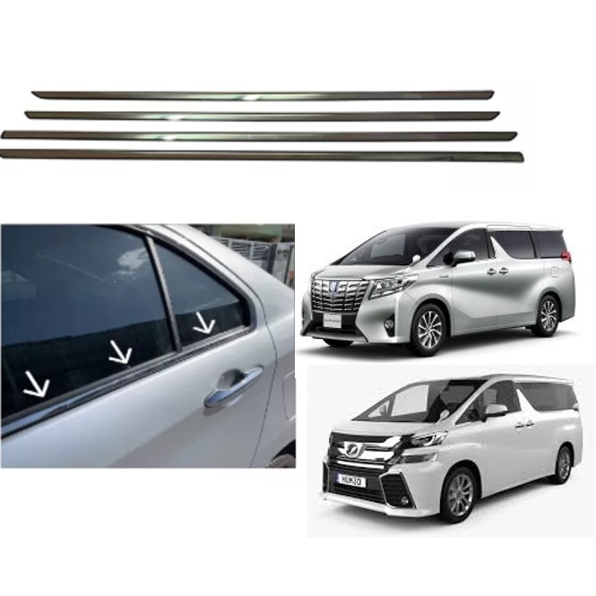 Toyota Vellfire / Alphard ANH30 2015 2018 2020 2022 Door Window Trim ...