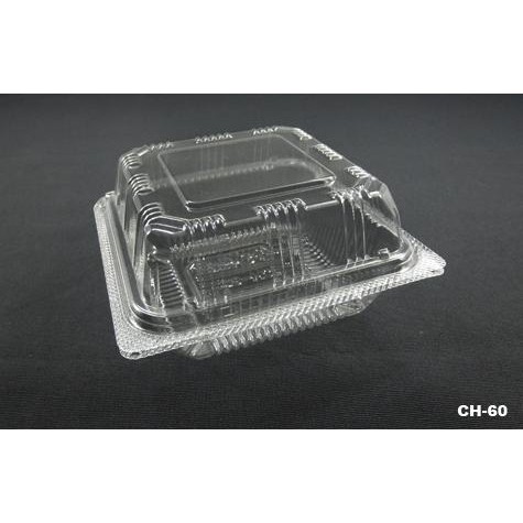 (50pcs±) GO-43 (4"inch) OPS Square Food Box Plastic Clear Container ...