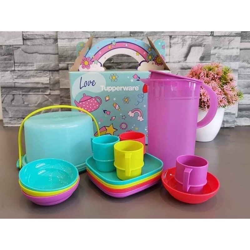 Tupperware Mini Masak Miniature kids Gift Set Mini Party Tea Set with ...