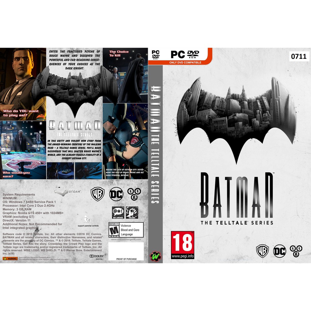 (PC DVD) Batman The Telltale Series (Complete Season) | Shopee Malaysia