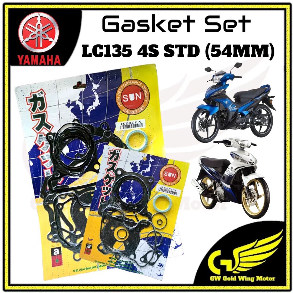 SUN YAMAHA LC135 V1 V2 LC4S 4SPEED 54MM STD O/H GASKET OVERHALL ...