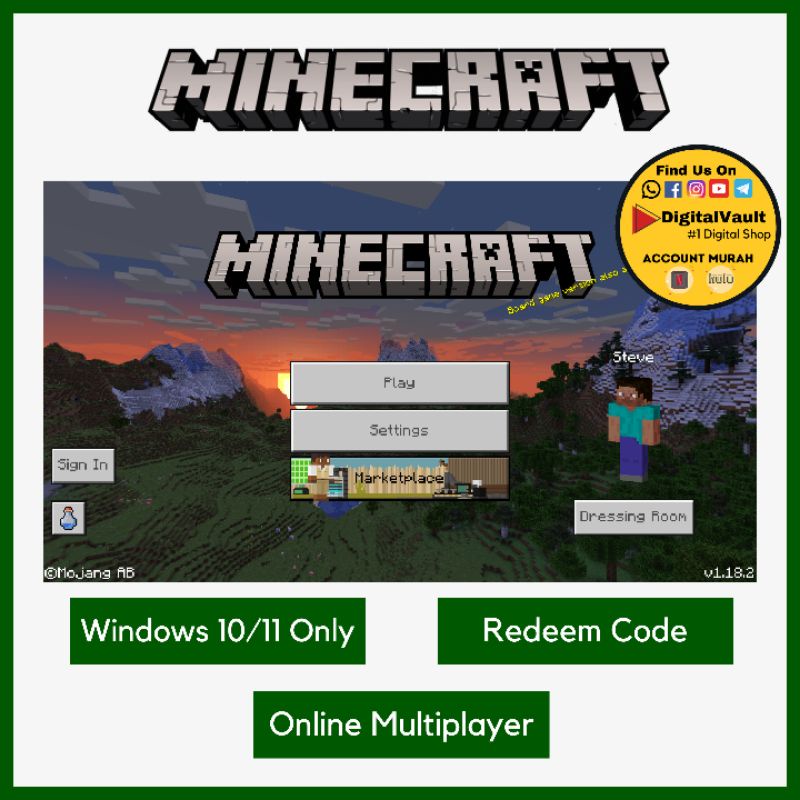 [REDEEM CODE] Minecraft Windows 10 Edition | Shopee Malaysia