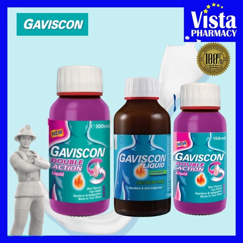 Gaviscon Double Action Liquid (300ml / 150ml) / Gaviscon Liquid ... Gaviscon Double Action Liquid (300ml / 150ml) / Gaviscon Liquid ...