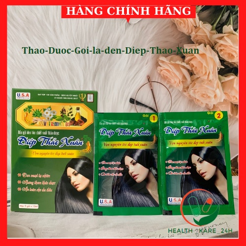 Herbal black shampoo Diep Thao Xuan coated with silver and dyed ...