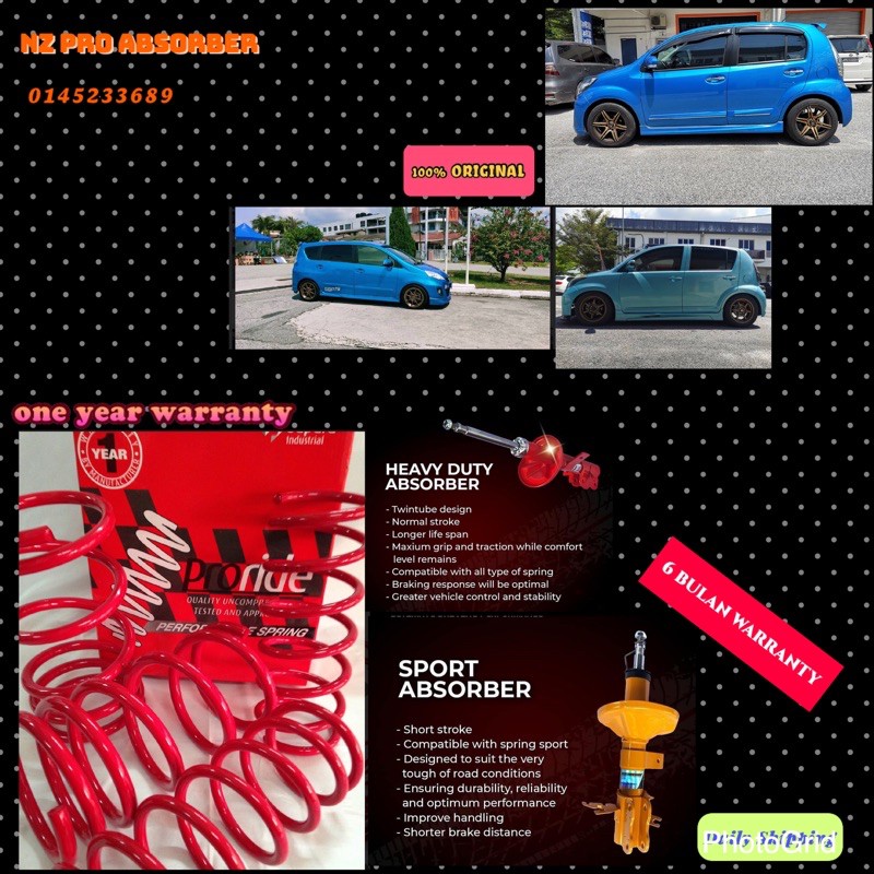 Myvi 1st/myvi lagi best/Myvi icon/Myvi new spring sport proride lowered ...