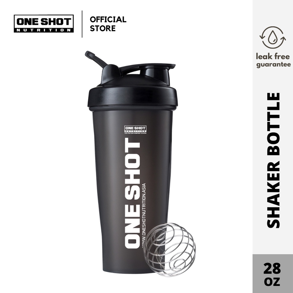 One Shot Classic 20oz Shaker Bottle BLENDER with Whisk Ball | 100% Leak ...