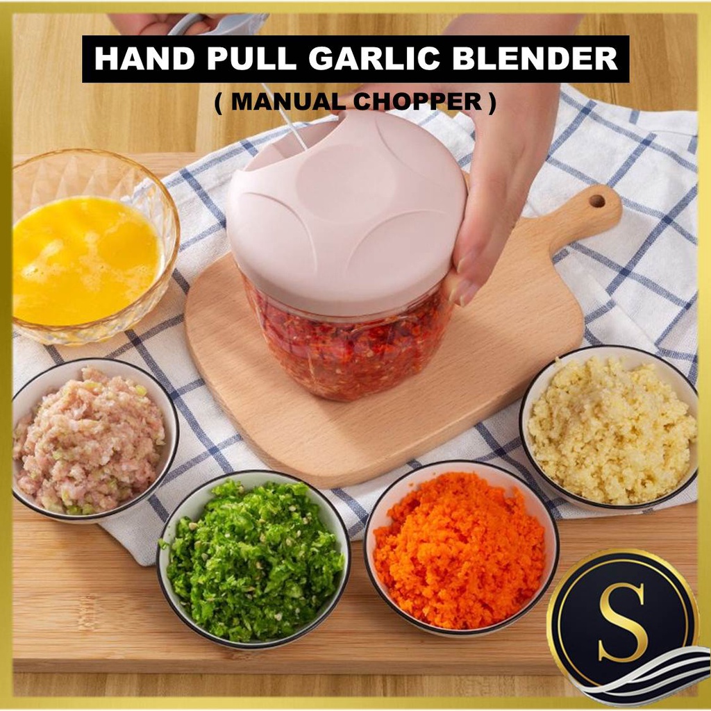 Blender Garlic Blender Big OR Small Manual Hand Pull Speedy Chopper ...