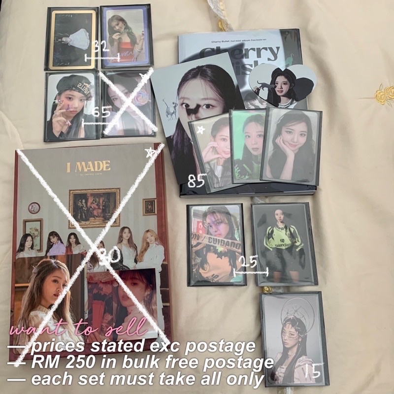 wts lfb nmixx (g)i-dle twice cherry bullet aespa itzy pcs photocards unsealed album pob | Shopee ...