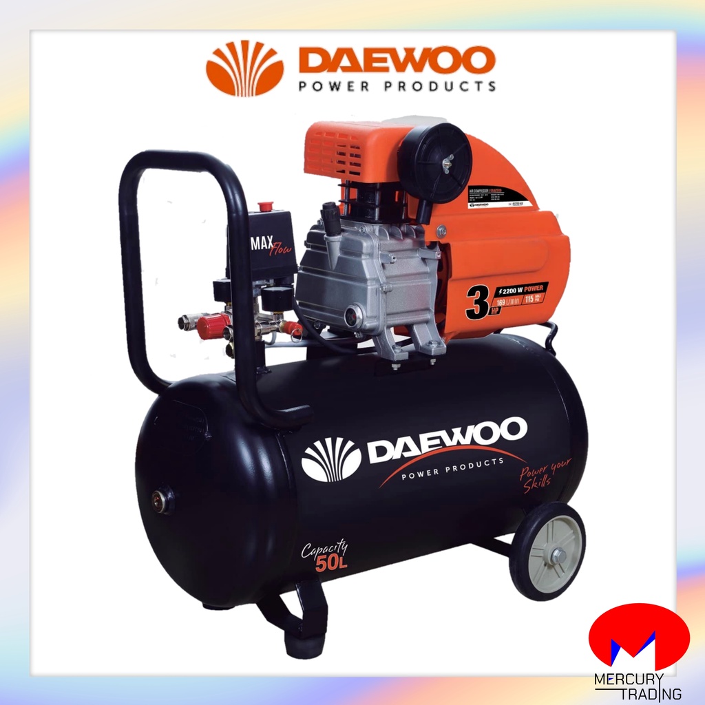 Daewoo 3 HP 50 Liter Air Compressor DAAC50D (Original Daewoo Malaysia ...