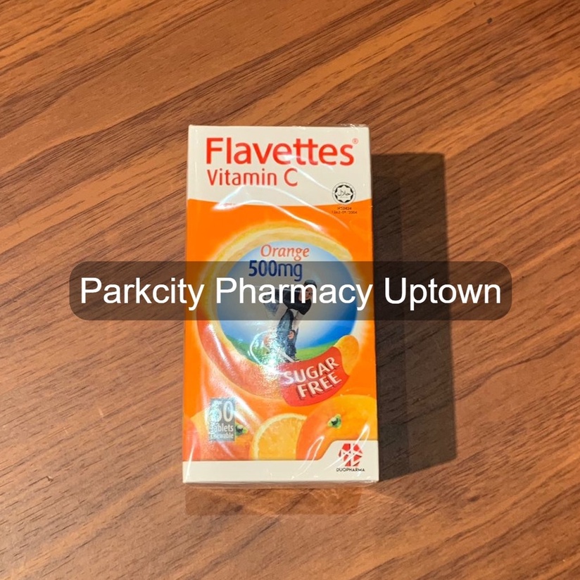 Flavettes Vitamin C Orange 500mg Sugar Free Chewable Tablet 50s 0267 ...