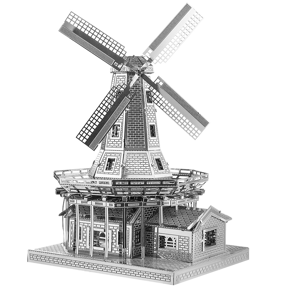 Piececool DIY Dutch Windmill 3D Metal Puzzles Kits | Shopee Malaysia