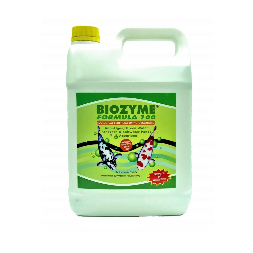 Biozyme Formula F100 Enhancer 4000ml 4L (Anti-Algae / Green Water) (For ...