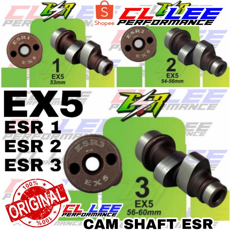 CAM ESR EX5 WAVE125 1 2 3 4 100% ORIGINAL ESR MOTOR CAMSHAFT STD 57 60 ...