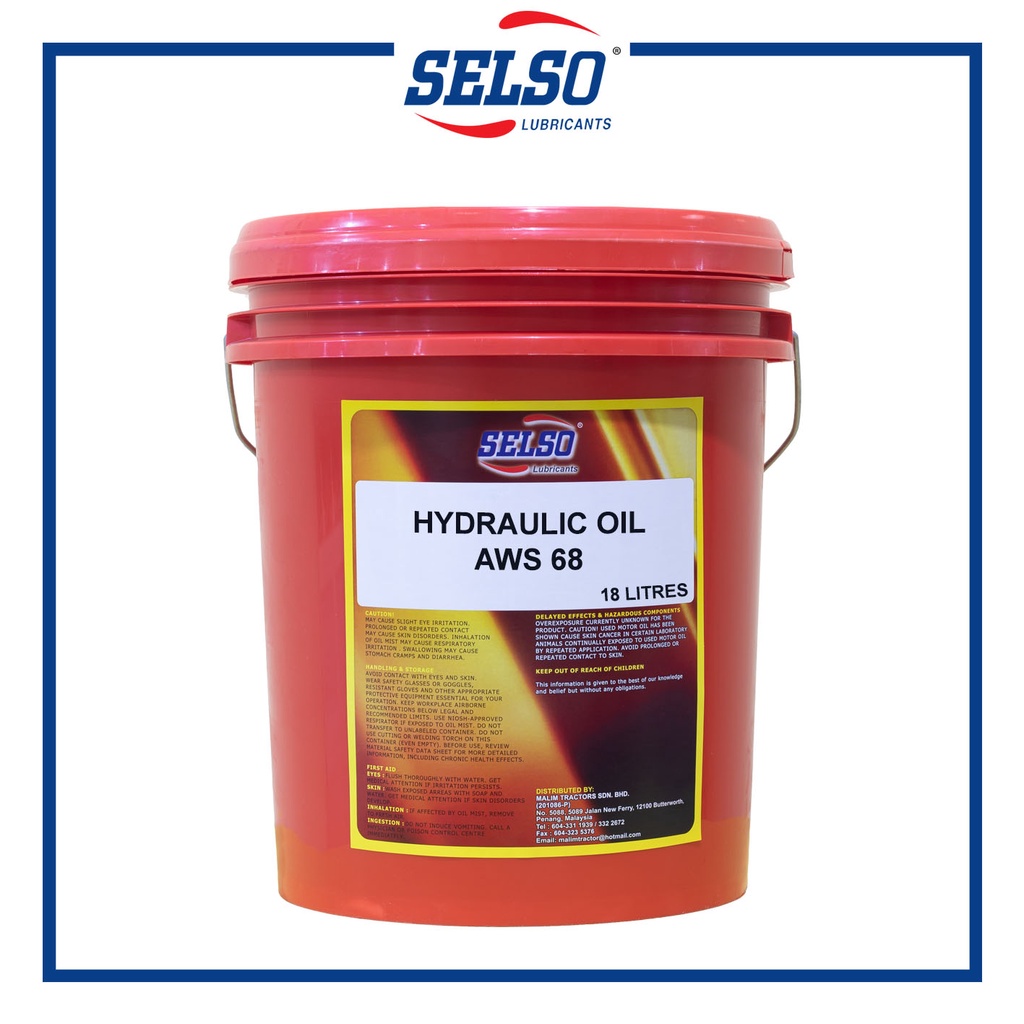 Selso Anti Wear Hydraulic Oil AWS 32/46/68/100 (18.0L) Anti Wear ...