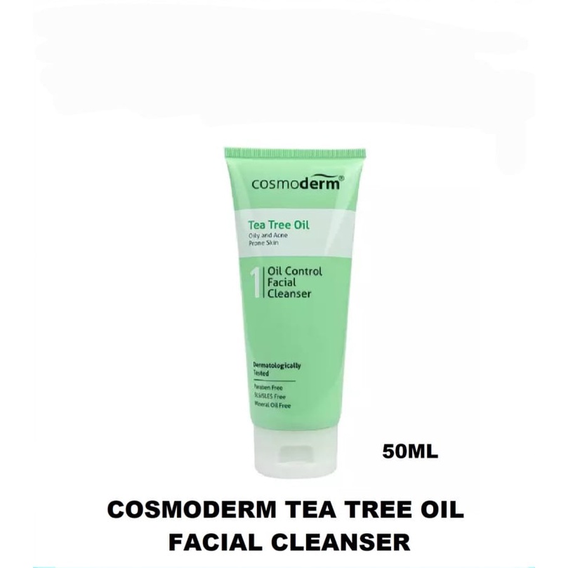 COSMODERM TEA TREE OIL FACIAL CLEANSER 50mL [EXP: 7/2026] | Shopee Malaysia