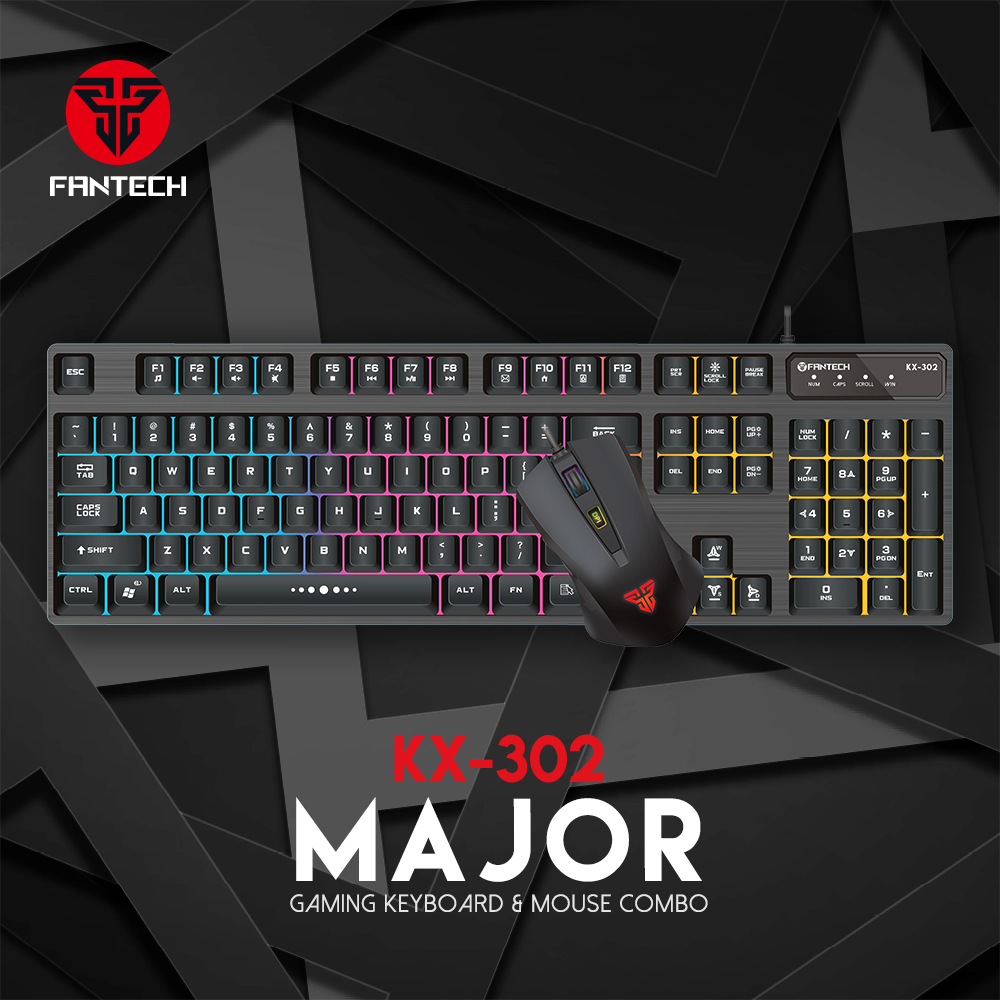 FANTECH KX-302 Major Gaming Keyboard and Mouse Combo Set Fantech ...