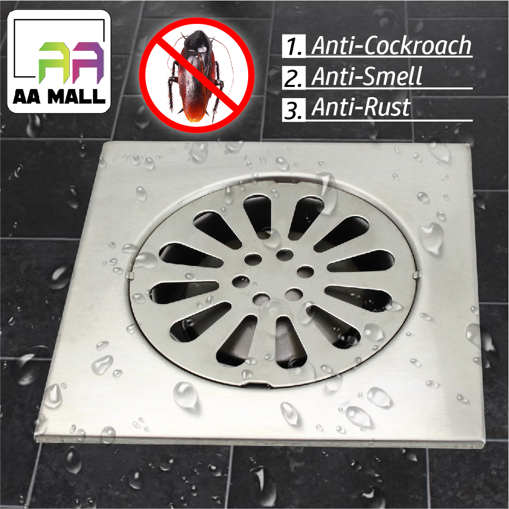 AA MALL STAINLESS STEEL DEODORIZE FLOOR GRATING DRAIN ANTI-COCKROACH 6 ...