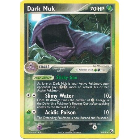 Pokemon Trading Card Game/PTCG English Dark Muk 16/109 Ex Team Rocket ...