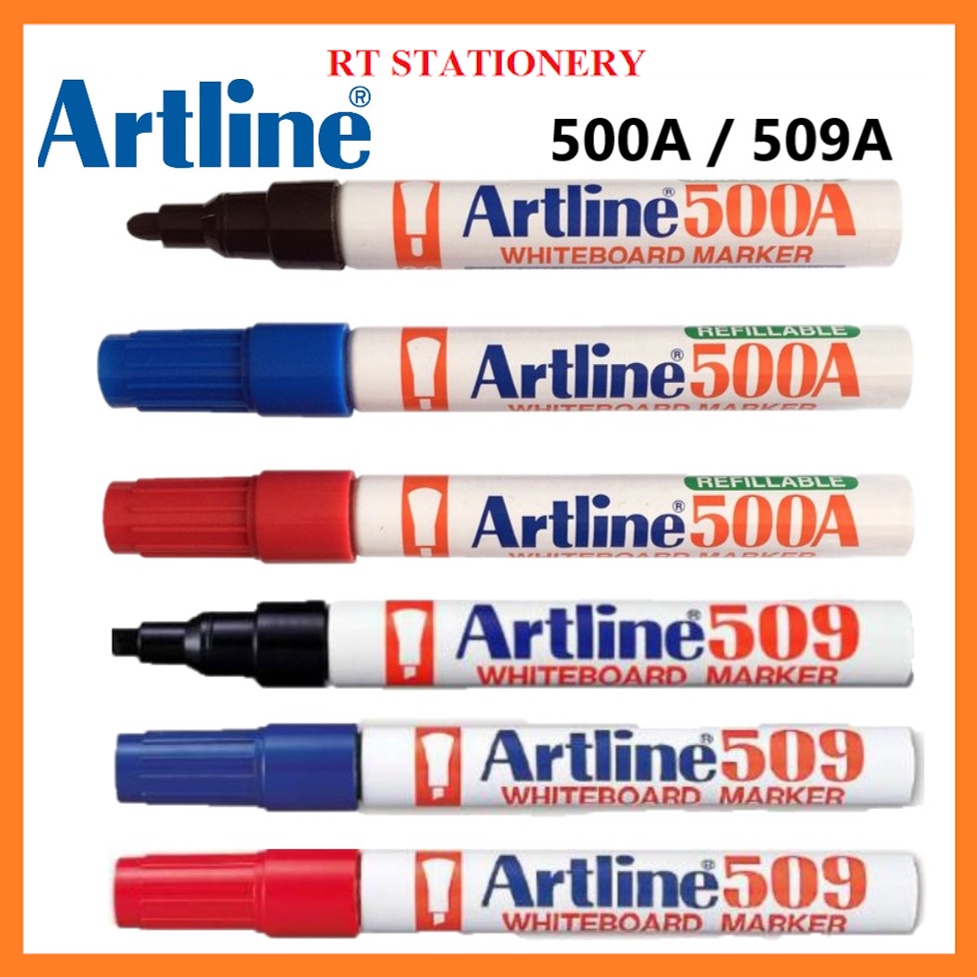 Artline Whiteboard Marker Pen/ Papan Putih Marker (500A/509A) | Shopee ...