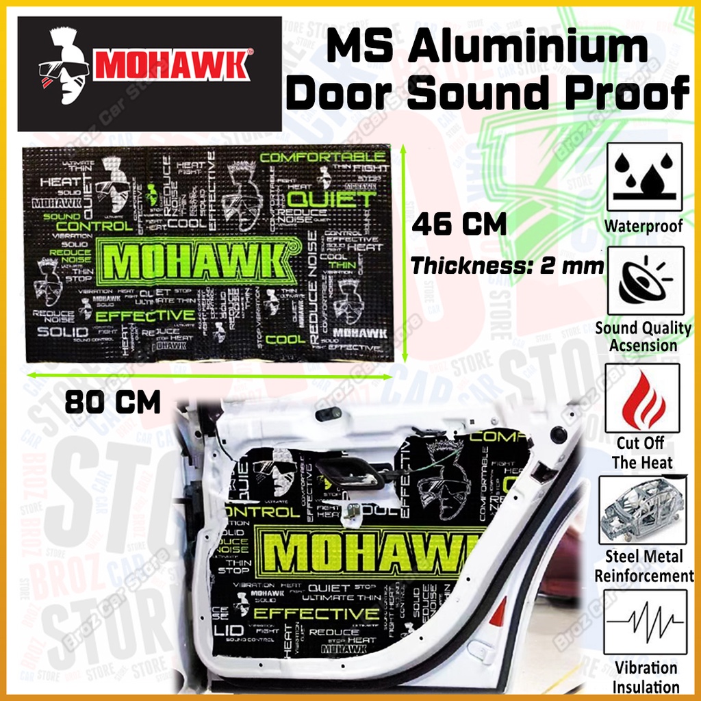 🔇ORI MOHAWK Sound Proof Aluminum Noise Damping Insulation Car Silencer ...