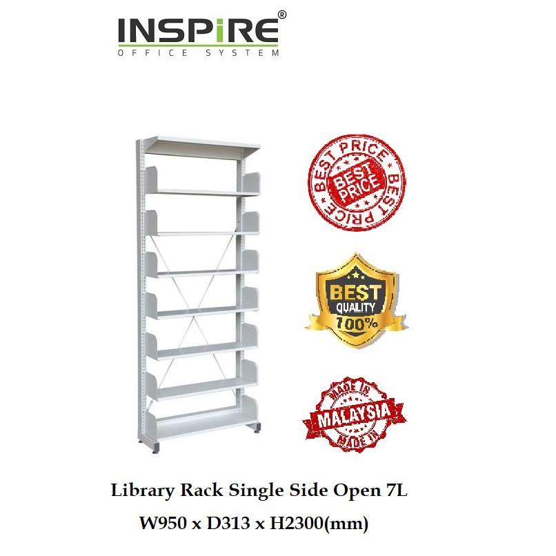 Steel Library Rack Single Side Open 7L | Shopee Malaysia