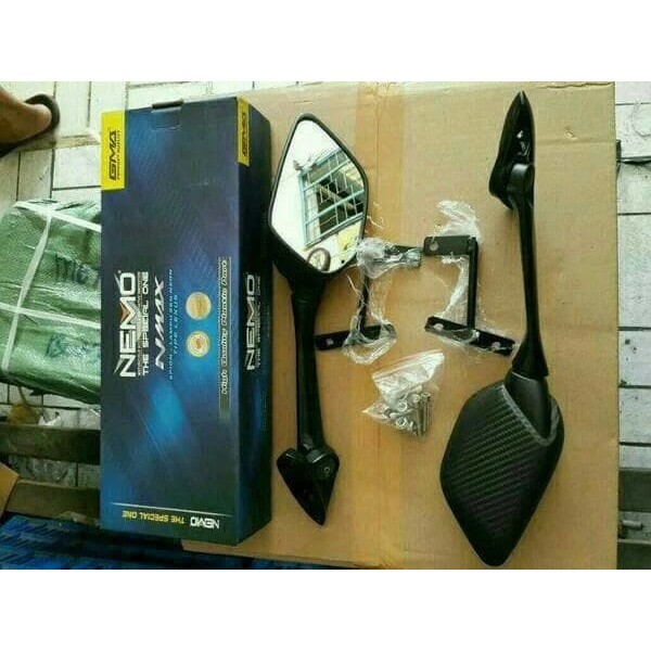 Carbon Alloy R25 R3 Rear View Mirror + Nemo 1001 PNP Yamaha Nmax Long ...