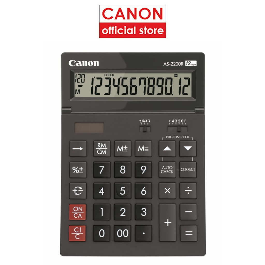 Canon AS-2200R Desktop Calculator | 12 digit, Adjustable angle display ...