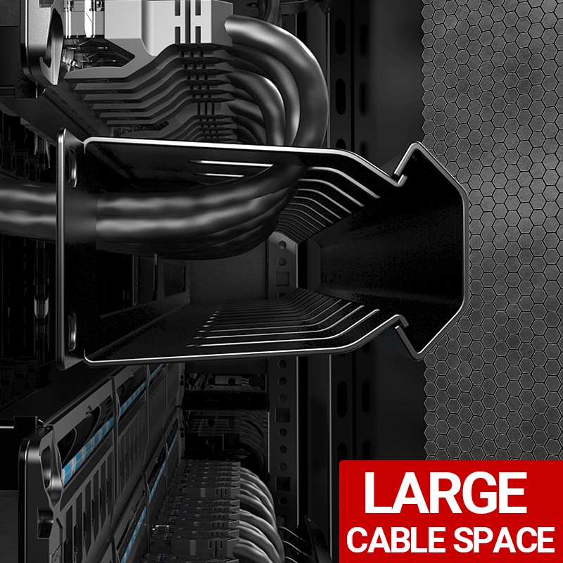 AMPCOM Vertical Cable Manager 1U Horizontal Mount Server Rack 12/24 ...