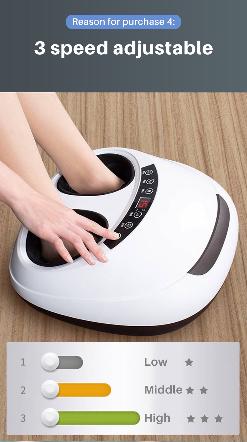 JINKAIRUI Electric Foot Massager Shiatsu Kneading Foot Massage Air ...