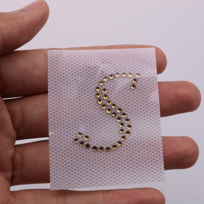 24 Letters A-Z Heat Repair Rhinestones Heat Pressed Diamonds English ...