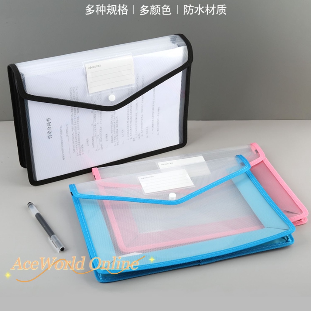 Document Bag | A4 Size | Expanding File | File Folder | Beg Dokumen ...