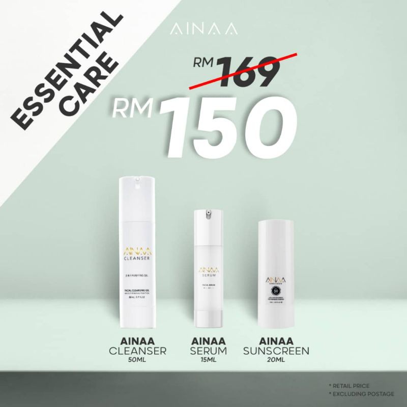 AINA BEAUTY BY SYAFIQAH AINA SET AINA BEAUTY AINA SERUM AINA CLEANSER ...