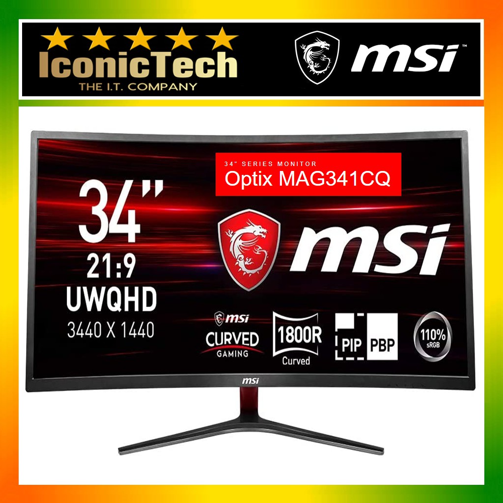 MSI Optix MAG341CQ Curved Gaming Monitor 34 Inch, UWQHD, VA, 100 Hz ...