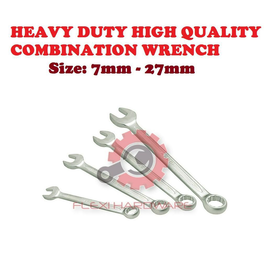 HEAVY DUTY HIGH QUALITY COMBINATION WRENCH SPANNER SPANNAR (7MM - 27MM ...