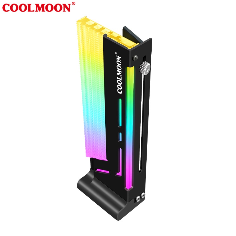 Coolmoon ARGB White GPU Holder – Vertical Graphics Card Stand CM-GH2 5V ...