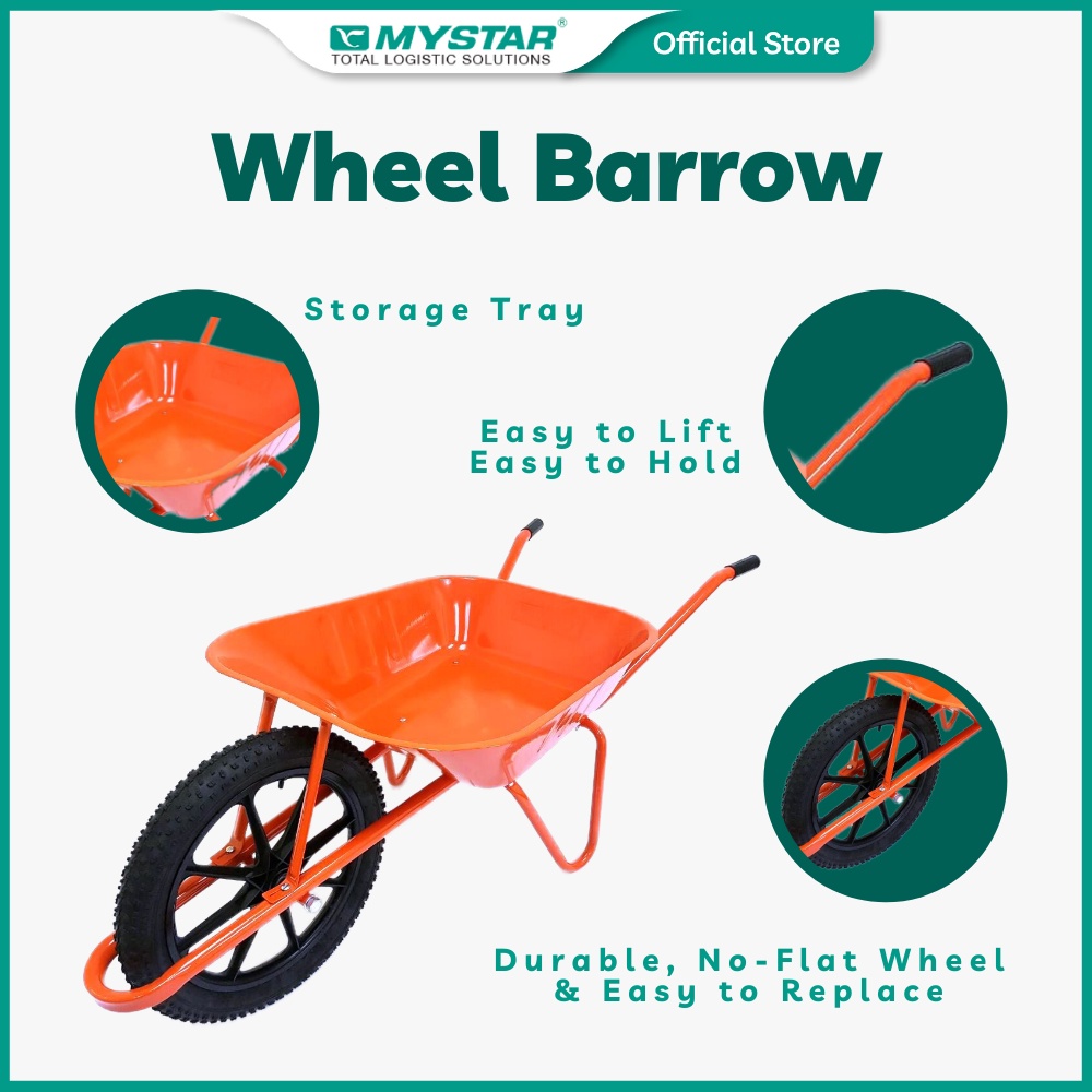 PRESTAR V4/V4C Wheelbarrow | Kereta Sorong Heavy Duty up to 140Kg Load ...