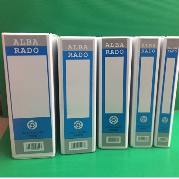 Alba Rado PVC 2D White Ring File F4 Insert Binder Fail Putih (25mm/40mm ...