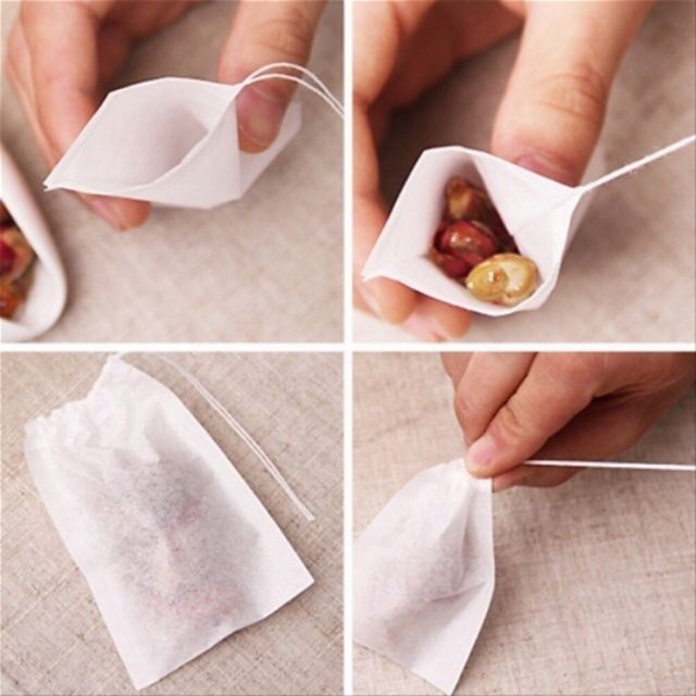 Ready Stock Uncang Teh Kosong Tali Teabag with string 绑线茶袋 玉米纤维茶包 Tie ...