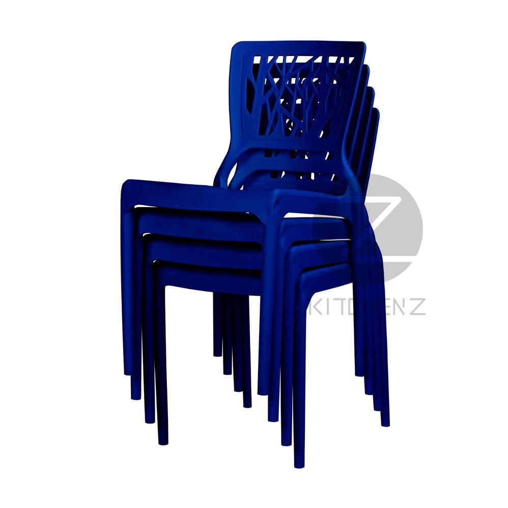 Plastic 3V Dining Modern Stackable Chair IZ-701 - 4 Pcs (6 Colours ...