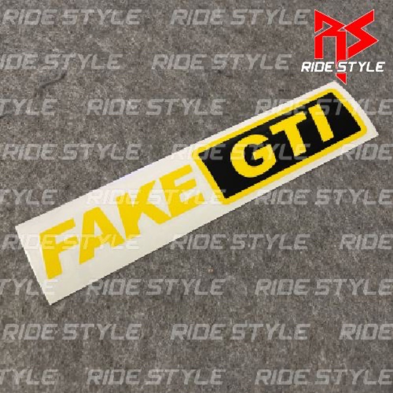 FAKE GTI Car Decal Car Sticker Windscreen Bumper Bonet Sticker | Shopee ...