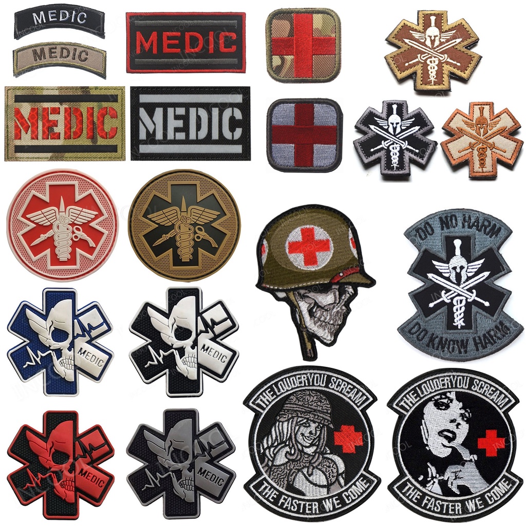 Velcro badge 3D embroidery patch medic tactical patch paramedic ...