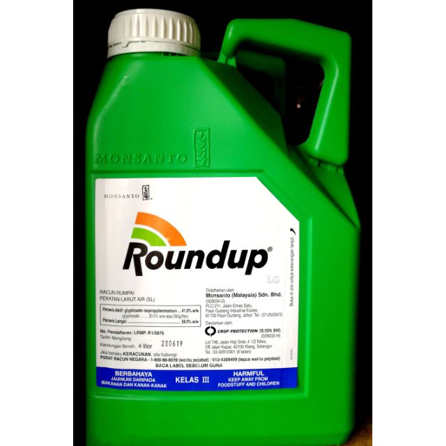 🔥4L Roundup Glyphosate 41% 🌾Racun Rumput | Shopee Malaysia