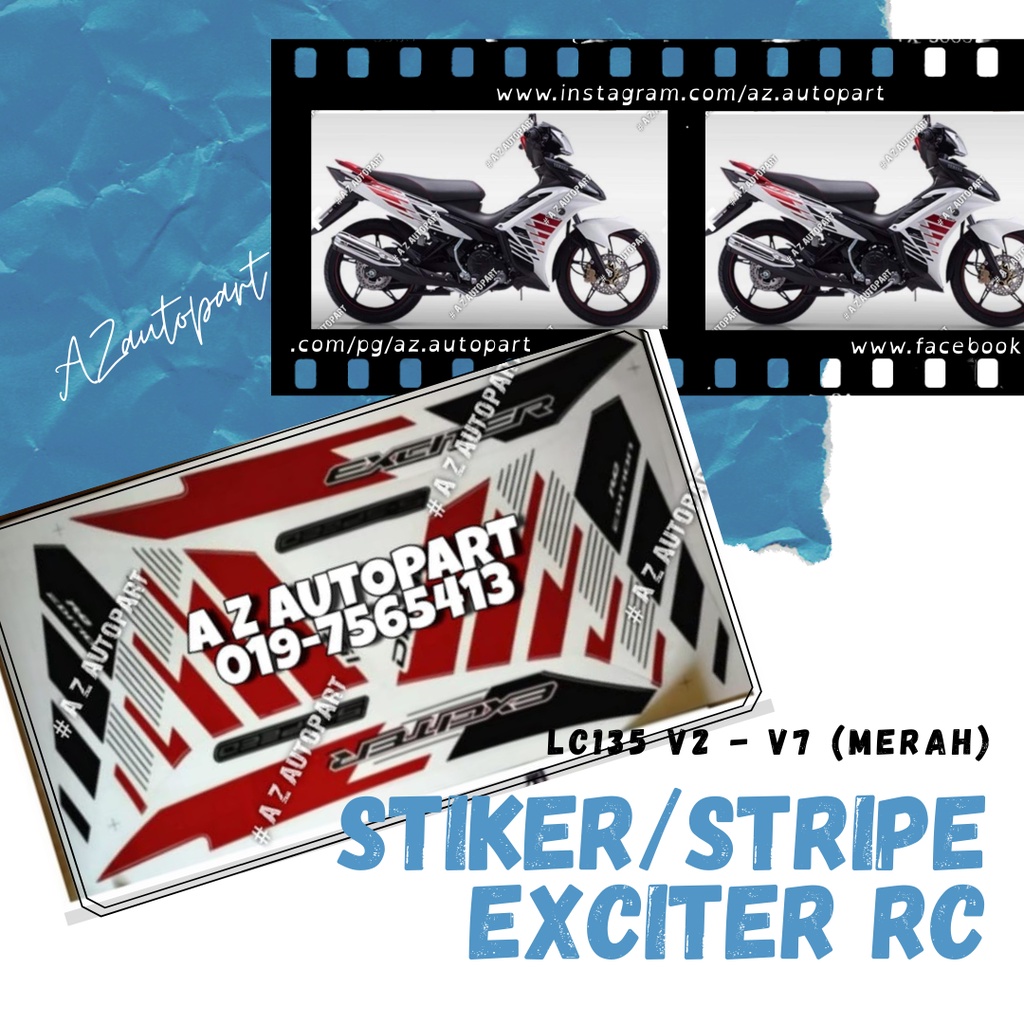 🔥 STIKER / STRIPE EXCITER RC135 (LC135) 🔥 | Shopee Malaysia