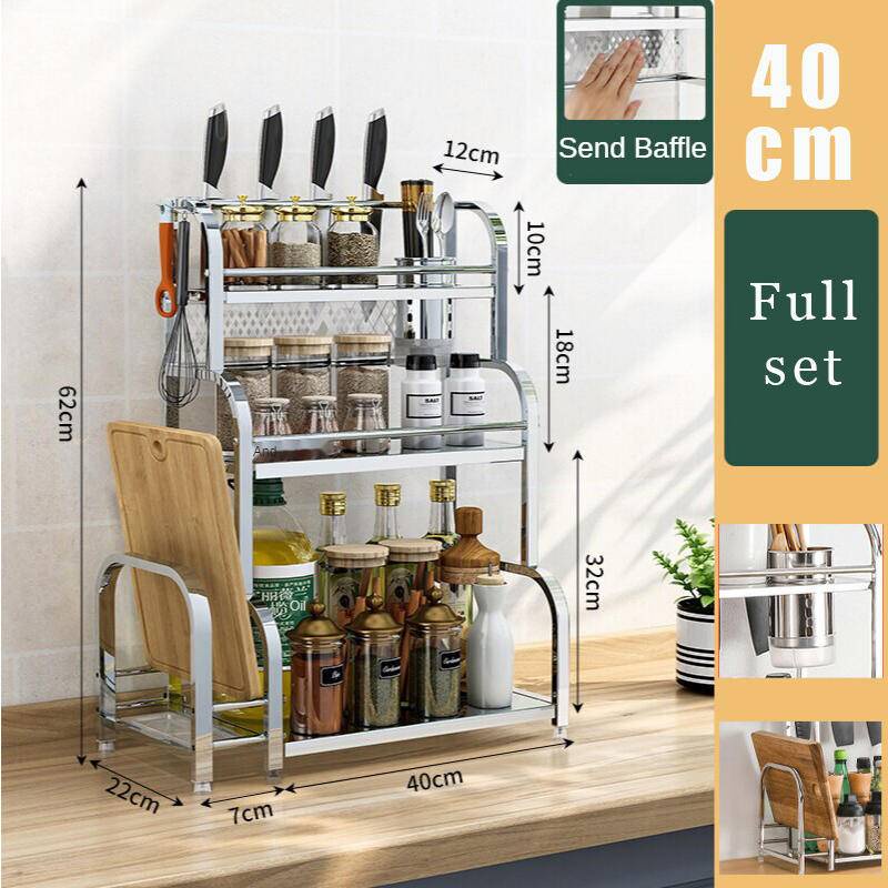 2/3 Tier Kitchen Rack Modern Rack dapur rack perkakas dapur rak barang ...