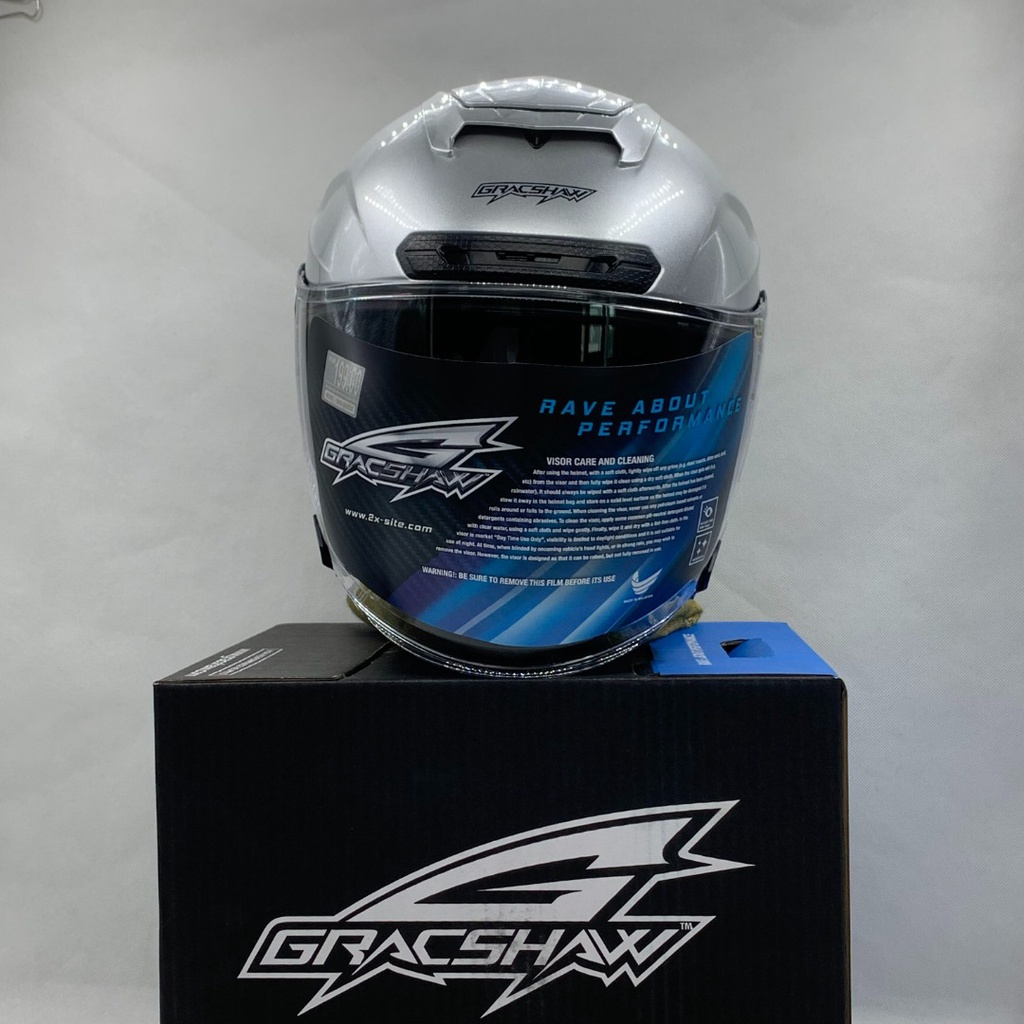 GRACSHAW HELMET OPEN FACE SINGLE VISOR HELMET GAIZER ARMY GREEN ...