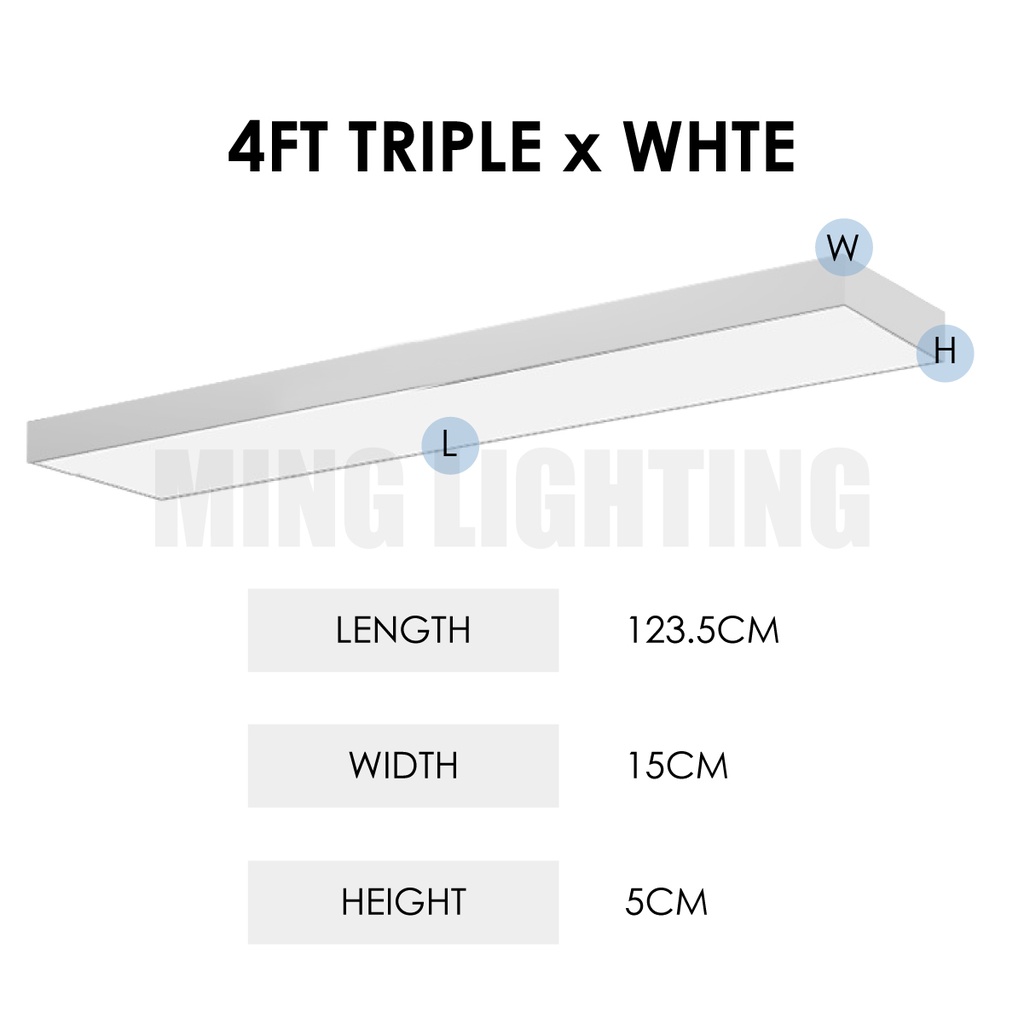 Linear Pendant Lamp Light LED Office Light T8 Casing Kalimantang 2FT 4FT Tube Ceiling Lighting ...