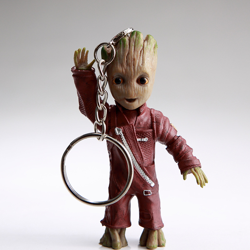 Guardians Galaxy Figure Tree Man Keychains 3D Groot Keychain | Shopee Malaysia