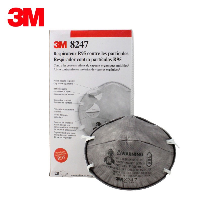 3M 8247 (R95) mask, 20 pieces/ box, organic Vapor Relief Mask [Ready ...